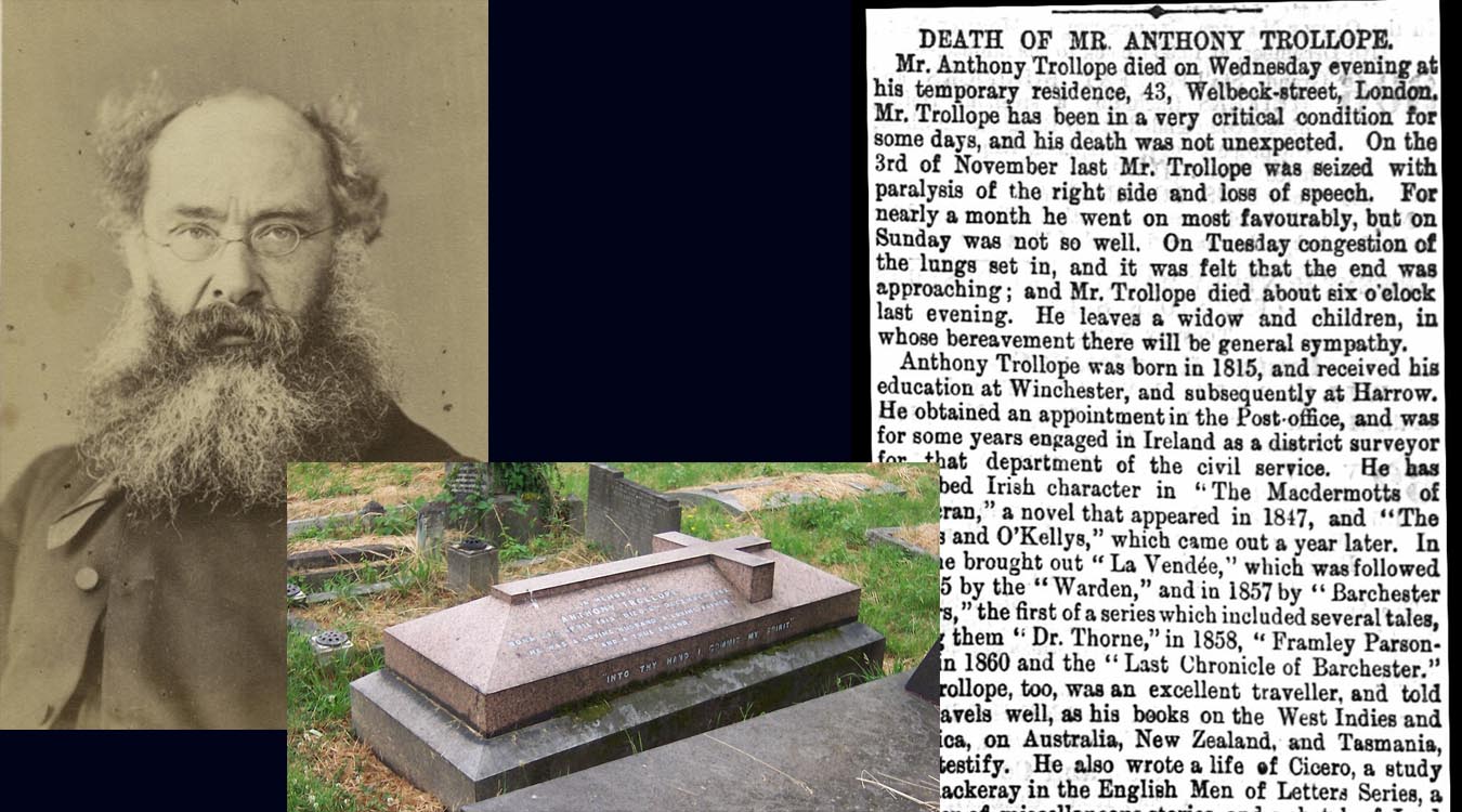 6 December 1882: Anthony Trollope dies - Susannah Fullerton